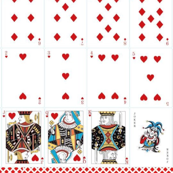 Printable Miniature Playing Cards: Dollhouse Casino Deck (PDF) - Etsy