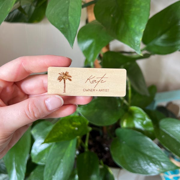 Personalized Magnetic Name Badges Custom Engraved Employee Work Badge ...