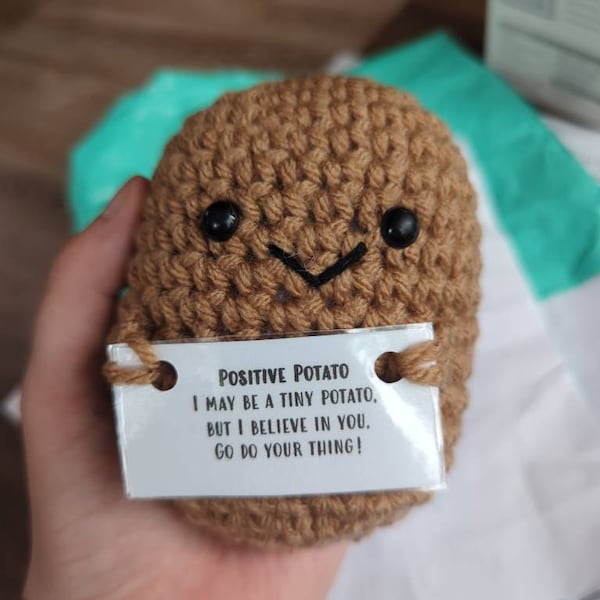 Crochet Positive Potato: Emotional Support Gift - Etsy