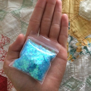 Clear Blue Iridescent Shift 4 Point Star Glitter Confetti - Etsy