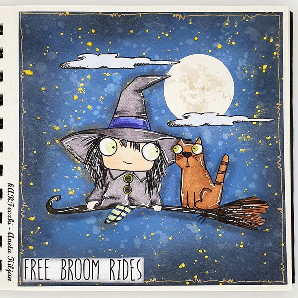Broom Rides 6 Digi Stamp Bundle in Png and Jpg Files - Etsy