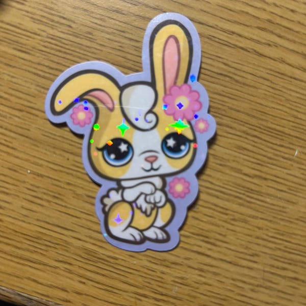 LPS Holographic Sticker | Waterproof Vinyl Laptop Decals | Pet Cat Dog ...