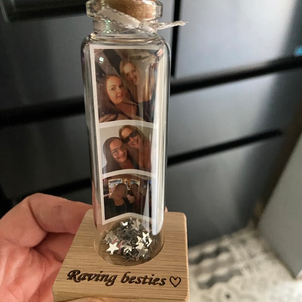 Best Friend Photo Gift - Personalised Message in a Bottle - Photo Booth ...