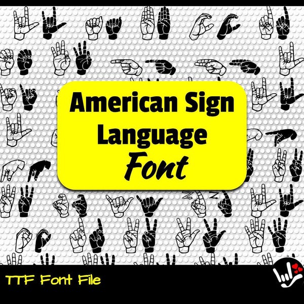 BSL Font TTF File • Auslan Font File • Type in British Sign Language ...