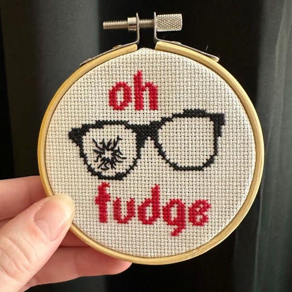 A Christmas Story Broken Glasses Christmas Ornament Cross Stitch ...