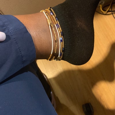 Bra African Beaded Anklet - Etsy