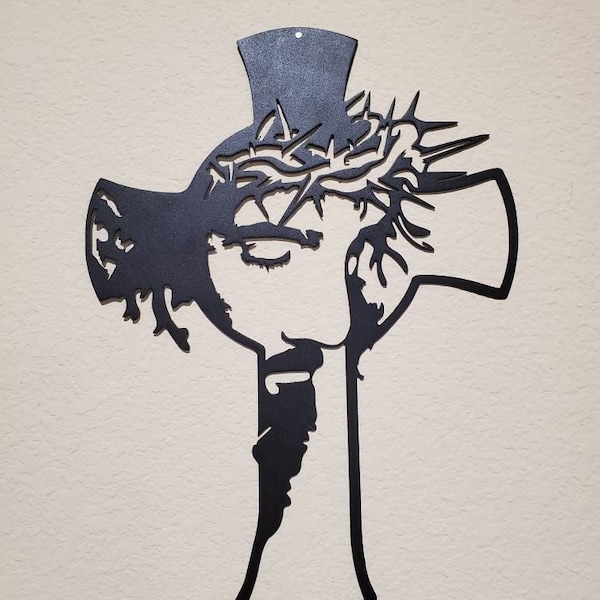 Jesus Cross Metal Wall Art: Religious Christian Decor - Etsy