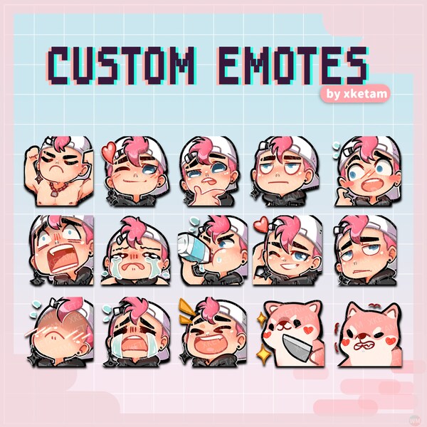 Custom YCH Drool Emotes Emotes for Twitch, Discord, and More - Etsy