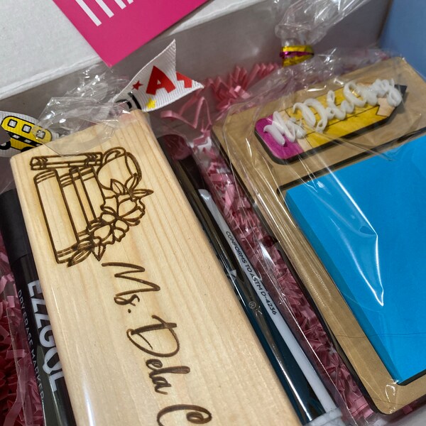 Personalized Teacher Gift Box Set With Dry Board Eraser, Markers ...