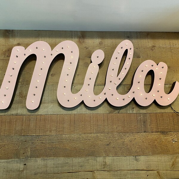 6" Light up Letter, Light up Name, Light up Name Sign, Marquee Sign ...