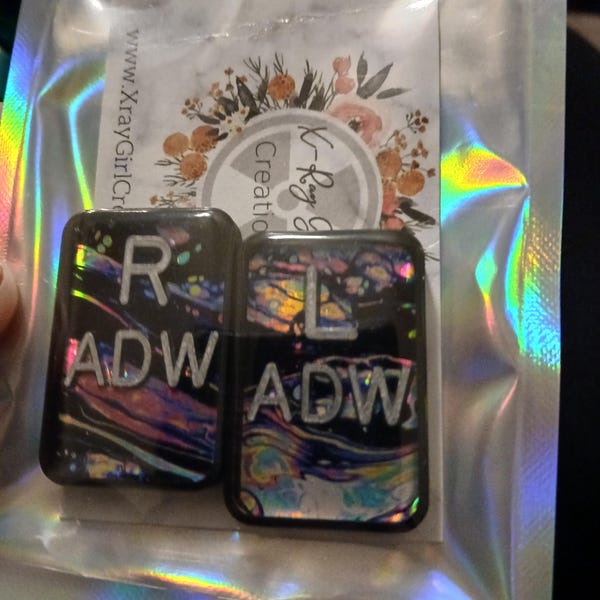 Holographic Oil Spill X-ray Markers - Fun Xray Markers With Initials ...