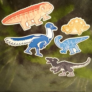 Rainbow Carnotaurus Plushie Sticker Holographic Dinosaur - Etsy