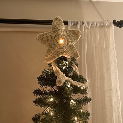CROCHET PATTERN // Christmas Tree Topper Crochet Star - Etsy