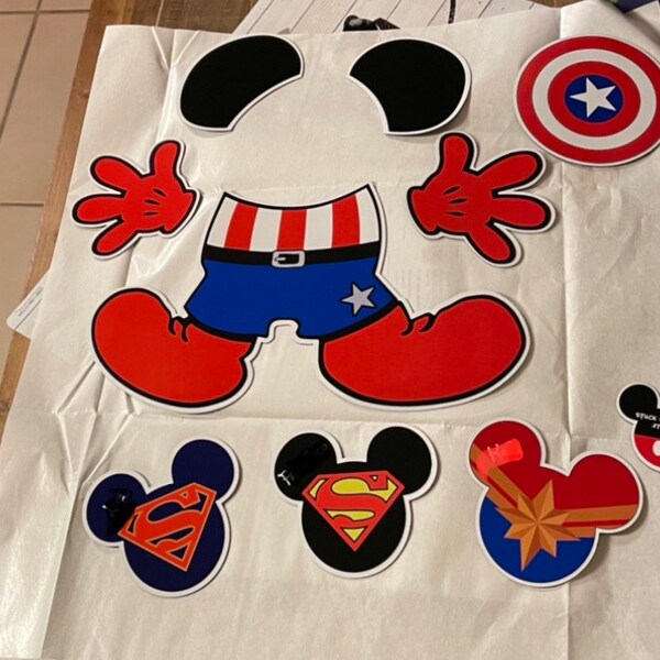 Disney Cruise Door Captain America Magnets Mickey Mouse Captain With ...