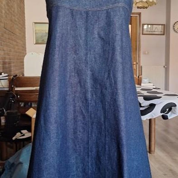 A-line Denim Dress Sewing Pattern (PDF) - Etsy