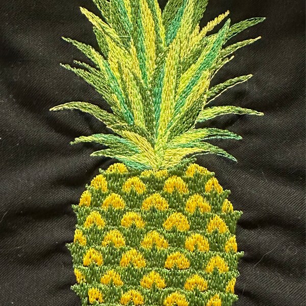 Pineapple Machine Embroidery Design, Fruit Embroidery Pattern ...