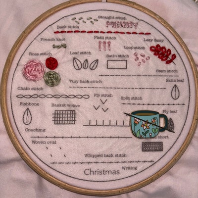 Stitch Along Embroidery Pattern / Digital Download Beginner Embroidery ...