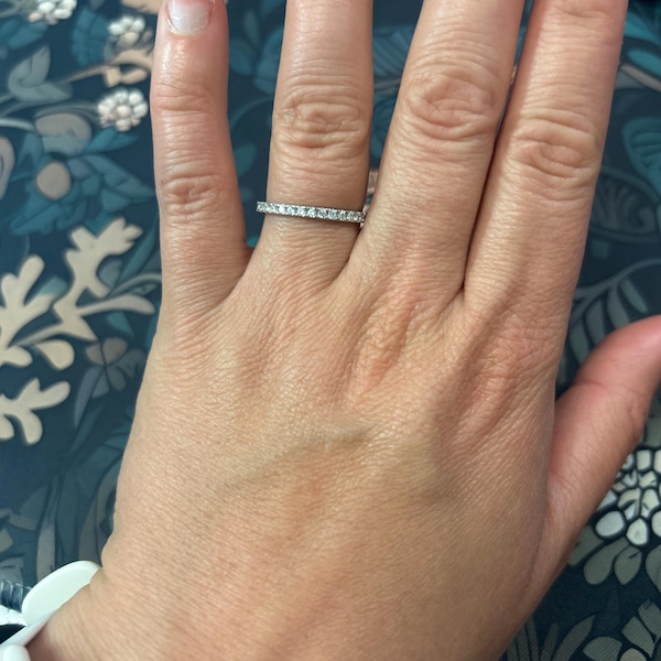 Thin Minimalist High Polished Simple Plain Silver Ring Band / Stackable ...