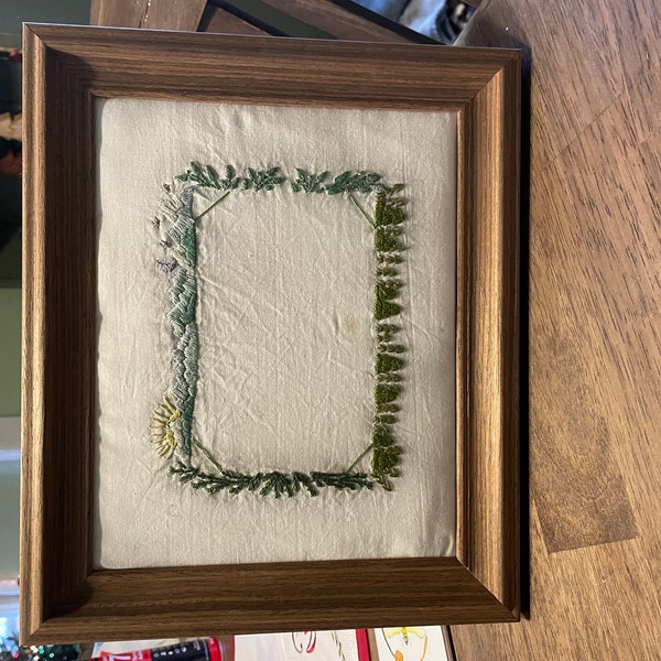 PDF Pattern, Nature Embroidery, 4x6" Frame, Mountain Range, Forest ...
