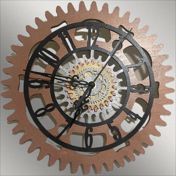 4 Steampunk Wall Clock Face Multilayered Templates Digital Vector Files ...