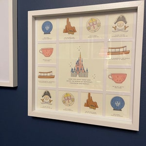 Walt Disney World Parks Line Art Disney Print Set of 4 | Etsy