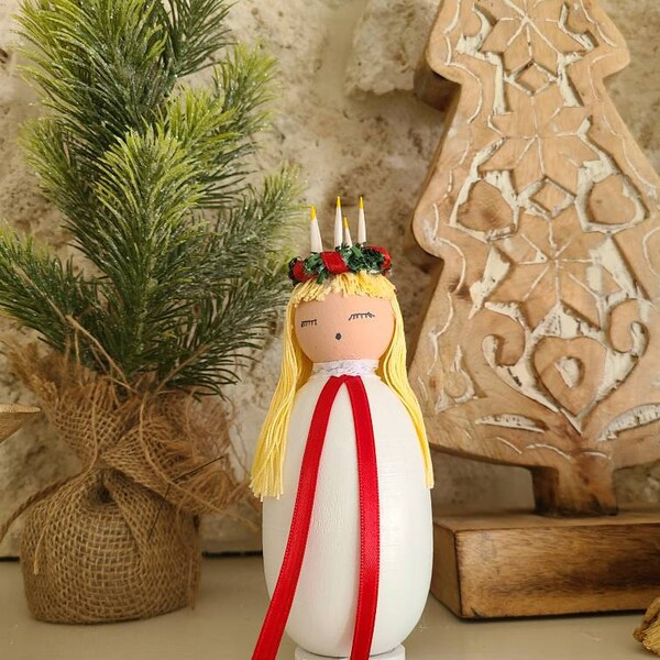 Santa Nisse Tomte of the Forest Decoration Handmade Sandinavian - Etsy