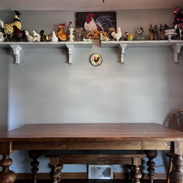 French Country Shelf With Knobs / Distressed Shelf With Knobs / Kitchen ...