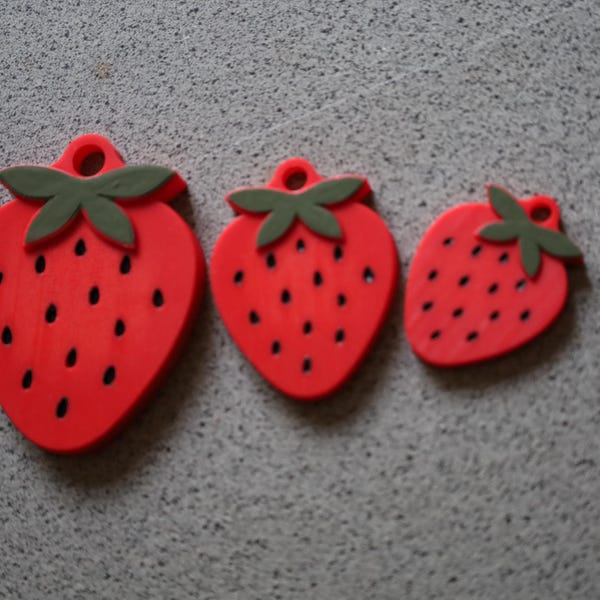 Strawberry NFC Keychain - STL, 3MF Files (digital Download) - Etsy