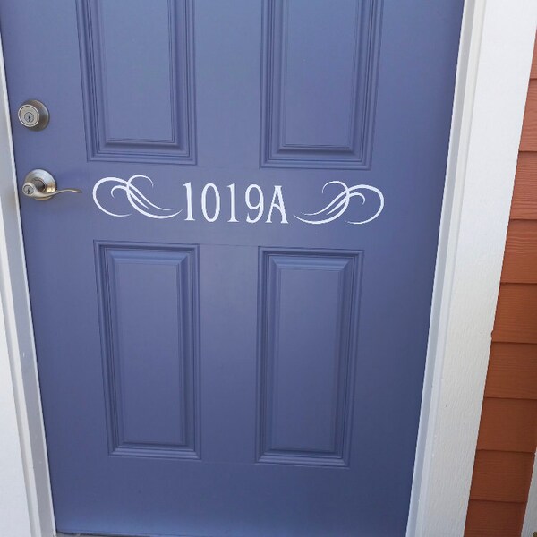 House Numbers Decal - Front Door Decal - Front Door Welcome - Vinyl ...