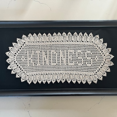 Filet Crochet Family Heirloom Name Doily Pattern - Etsy