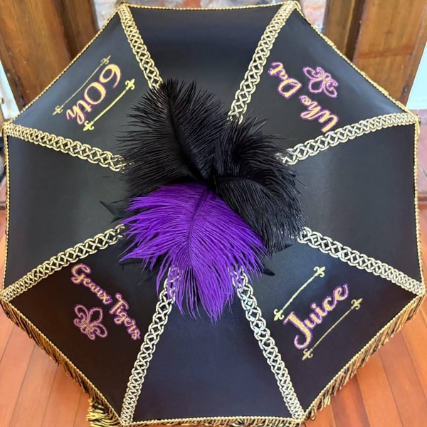 Graduation Umbrella, LSU, Graduation Second Line Umbrella, Sequin ...