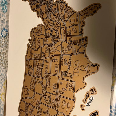 US National Parks Scratch off Map National Parks Travel Map - Etsy