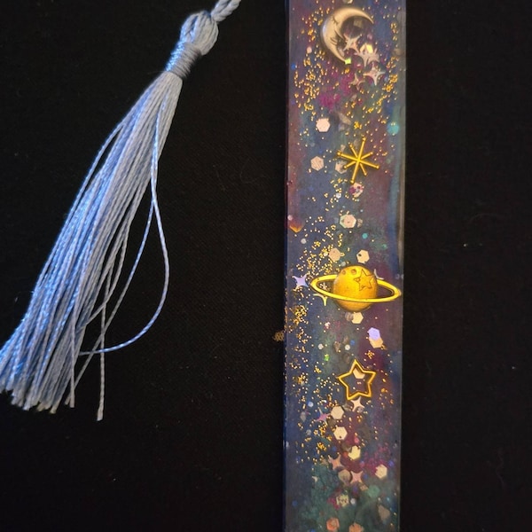 Galaxy Bookmarks | Outer Space Inspired Resin Bookmarks - Etsy