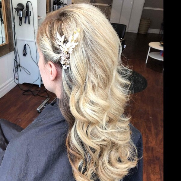 Woodland Queen Golden Wedding Bridal Tiara Headpiece With Light Gold ...