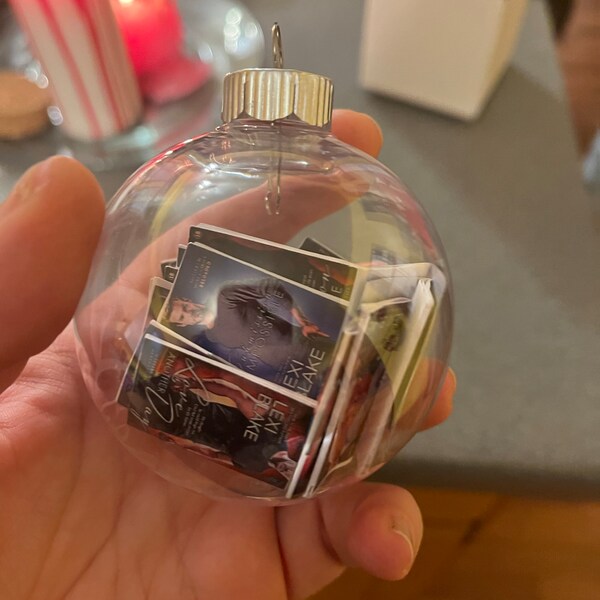 Miniature Book Ornament for a Book Lover, Custom Year of Books Ornament ...