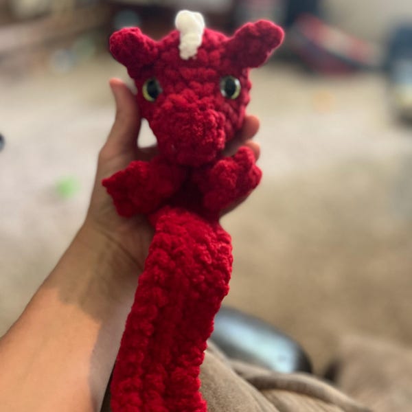 Dragon Book Buddy + Baby Dragon Mod, Dragon Crochet Bookmark, No Sew ...
