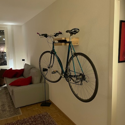 100% OAK Wood Bike Hanger Bike Shelf Bike Wall Mount Bike Rack Bike ...