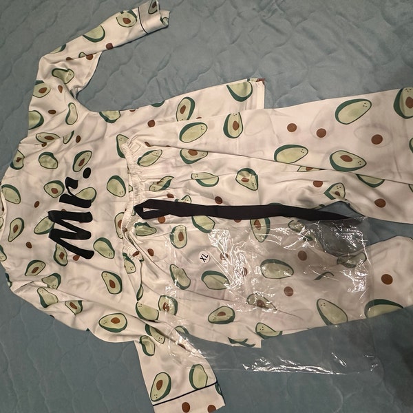 Custom Avocado Pajama Set, Matching Pajamas for Couple, Avocado Print ...
