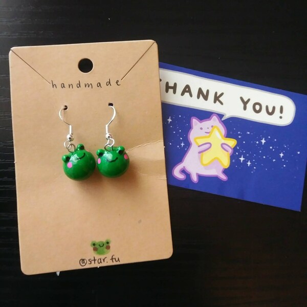 Strawberry Cow Clay Earrings - Handmade, Handpainted, Cute - Etsy