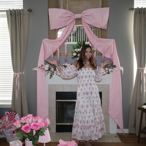 Large Wall Bow in Baby Blue, Big Bow for Events, Rooms or Nursery Decor ...