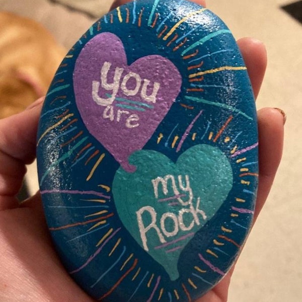 Hand-painted Kindness Rock: Colorful Inspirational Stone - You Are ...