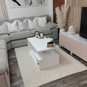 Medium Handwoven Cream Rug 100x150 Cm, Bedroom Rug, Nursery Rug ...