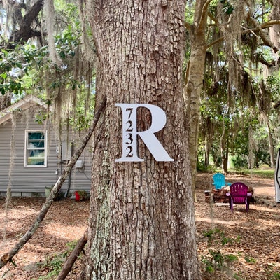 Custom Metal Address Sign, Last Name Letter, Address Plaque, Address ...