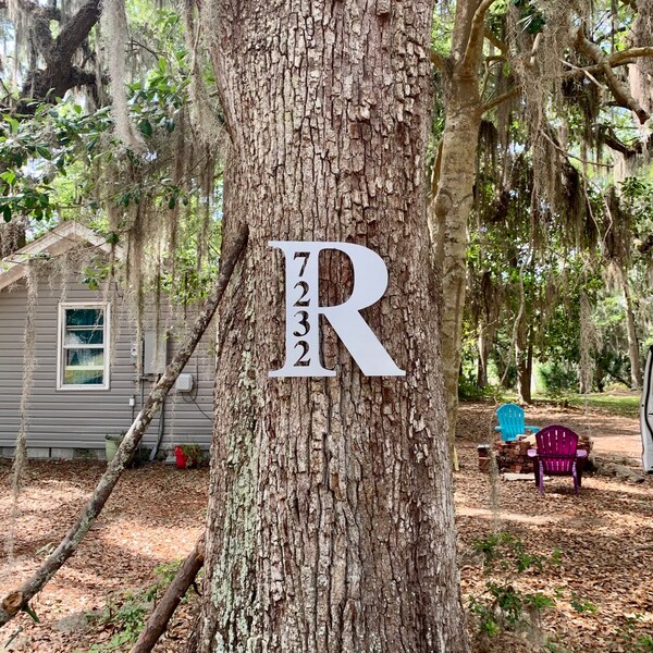 Custom Metal Address Sign, Last Name Letter, Address Plaque, Address ...