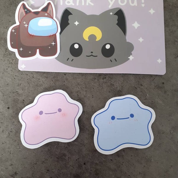 Cute Blob Pokemon Ditto Stickers! - Etsy