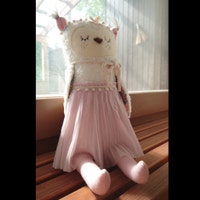 Handmade Bunny Doll, Handmade Stuffed Plush Rabbit Toy, Cloth Doll ...