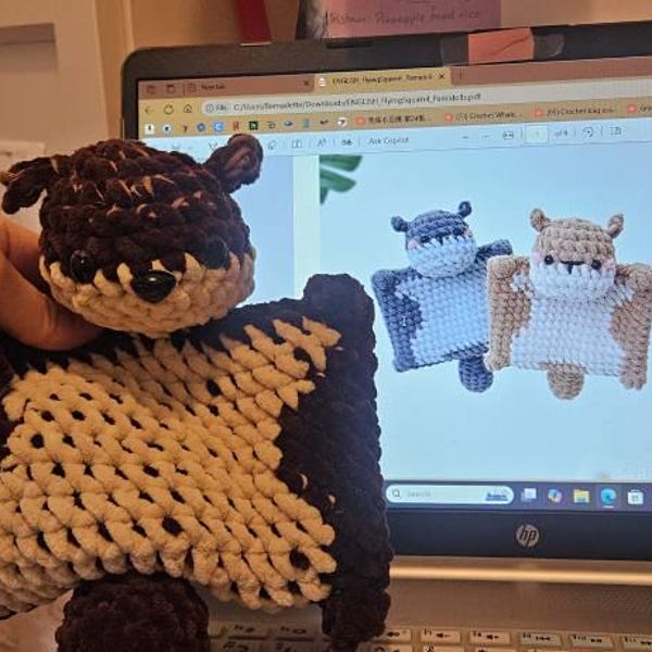 Flying Squirrel Amigurumi Crochet Pattern (digital PDF) - Etsy