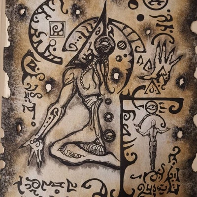THE GATE of KOTH Cthulhu Larp Necronomicon Fragment Occult Magick - Etsy