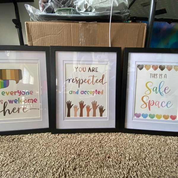 Inclusion School Counseling Office Decor Posters Counselor Wall Art ...