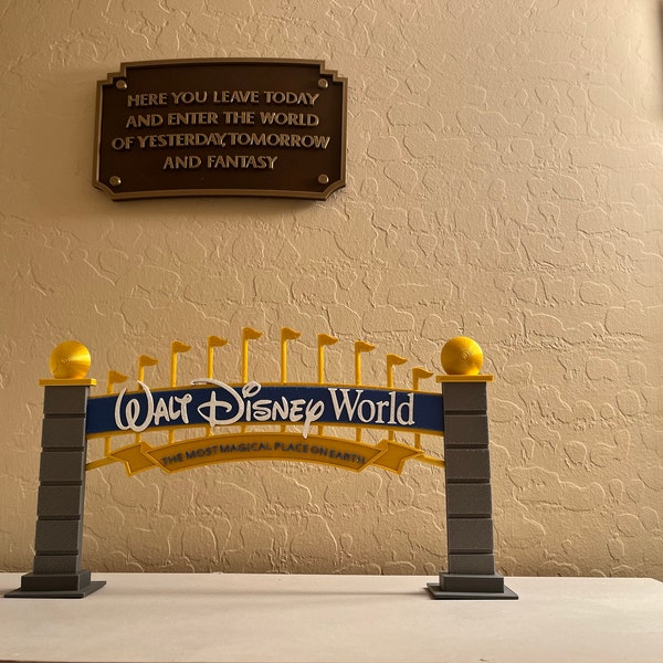 Walt Disney World Resort Entrance Archway Inspired Miniature Replica ...